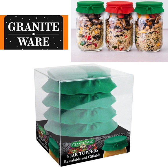 Granite ware | Kitchen | 35 Granite Ware Silicone Mason Jar Topper ...